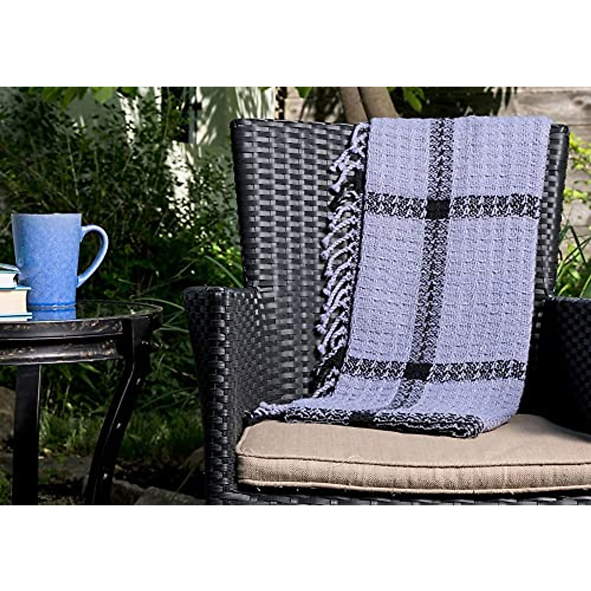 Ritzy 100% Merino Wool Lap Throw Blanket, Warm Grey - 53x43 Inches, 1.5 Lb, 350 GSM - Lightweight, Breathable, Machine Washable