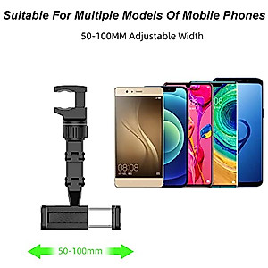 YCNASSS New 360° Rearview Mirror Phone Holder for Car Multifunctional Mount Phone and GPS Holder Universal Rotating Car Phone Holder, Cell Phone Automobile Cradles (Black)