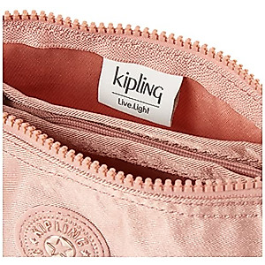 Kipling womens Womenâ€™s Creativity Pouch, Versatile Cosmetics Kit, Lightweight Nylon Travel Organizer Large Purse, Dt Warm Rose, 7.25 L x 4.25 H 1.5 D US