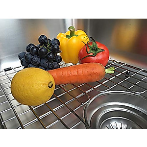 Serene Valley Sink Bottom Grid 27-1/2" x 13-1/2", Centered Drain with Corner Radius 1-1/2", Sink Grids Stainless Steel NDG2713C