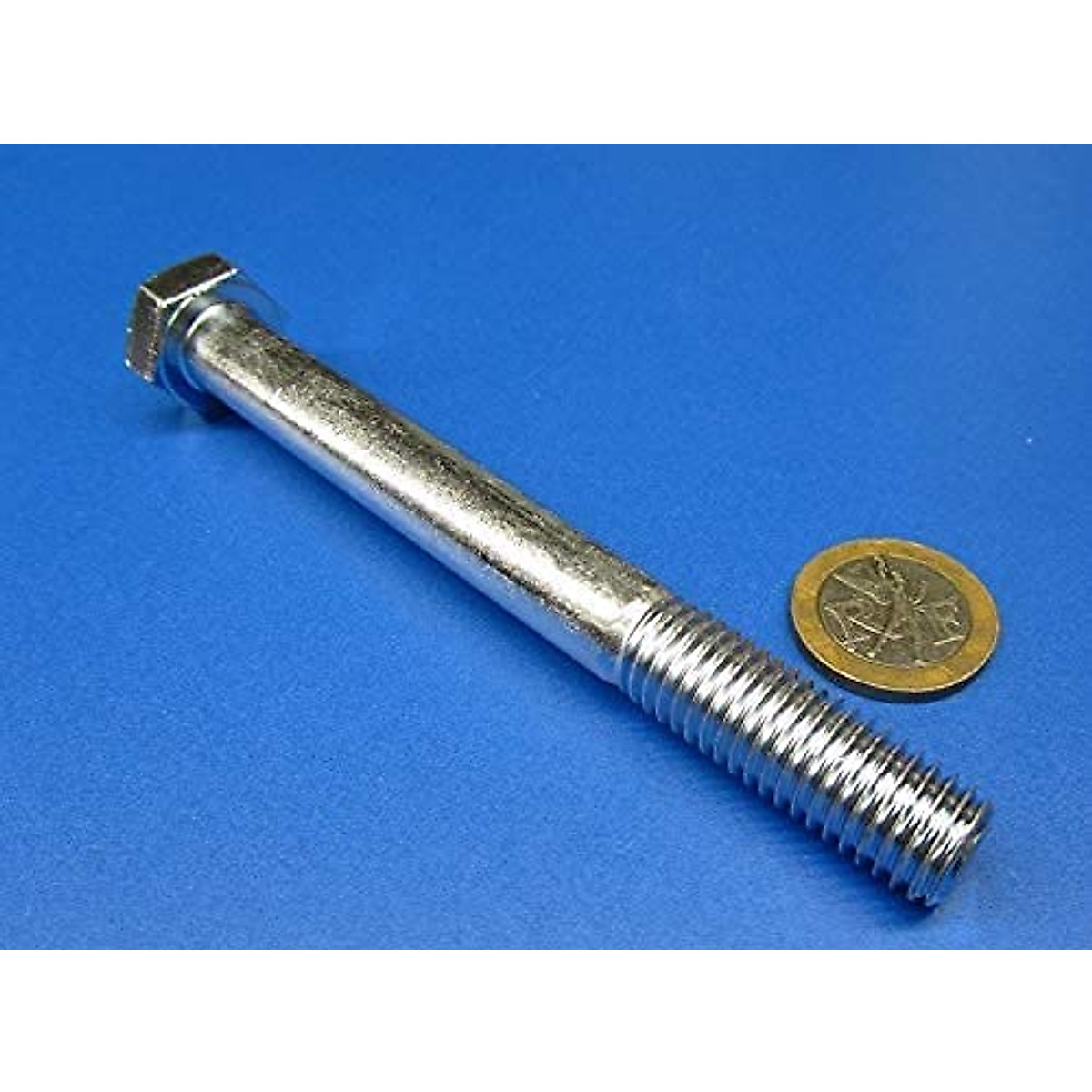 Class 10.9 Zinc Steel Hex Bolts PT M12 x 1.75 mm x 110 mm Long 5 pcs