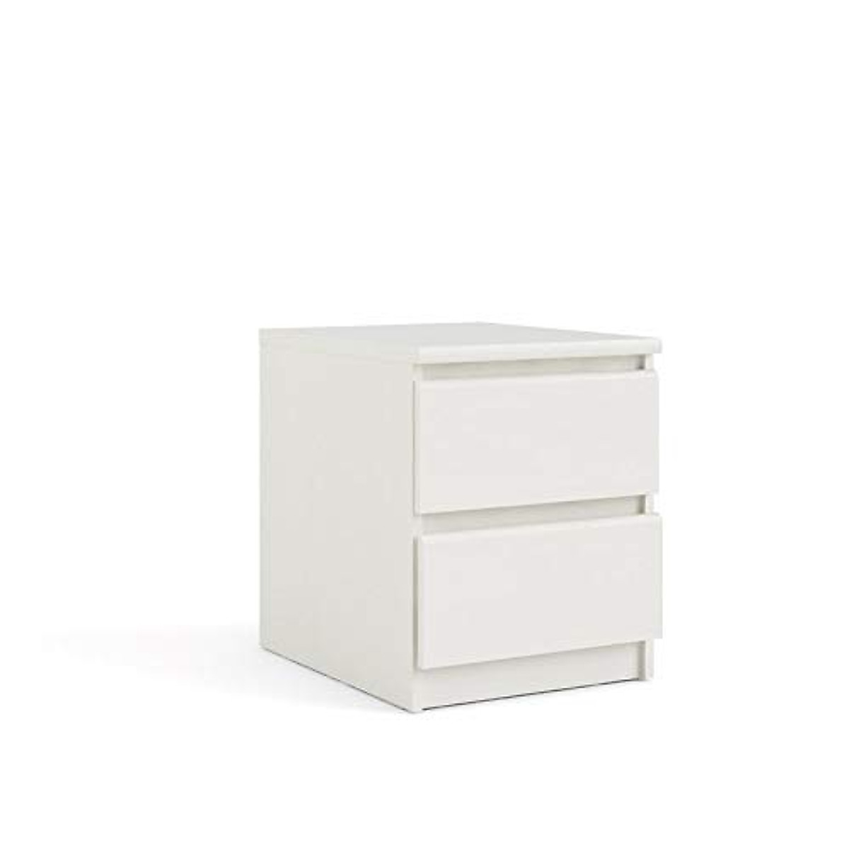 Tvilum Scottsdale 2 Drawer Nightstand, 15.91 in x 19.69 in x 19.49 in (D x W x H), White Woodgrain