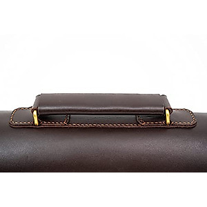 Hoi An Soul - Leather Document Tube - 100% Hand Made - Black - 21"