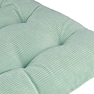 LUYAJYI Pack of 2 Square Dining Chair Cushions, 17 x 17 inch Dining Chair Cushion with Laces for Kitchen, Dining Room, Office Chairs, Indoor, Outdoor (Pink)