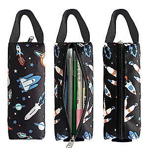 Tilami Rolling Backpack 18 inch with Pencil Case Wheeled Laptop Bag, Astronaut