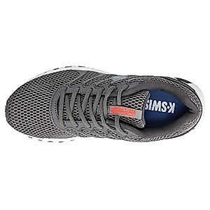 K-Swiss Men's Tubes 200 Training Shoe, Asphalt/Jet Black/Spicy Orange, 10.5 M
