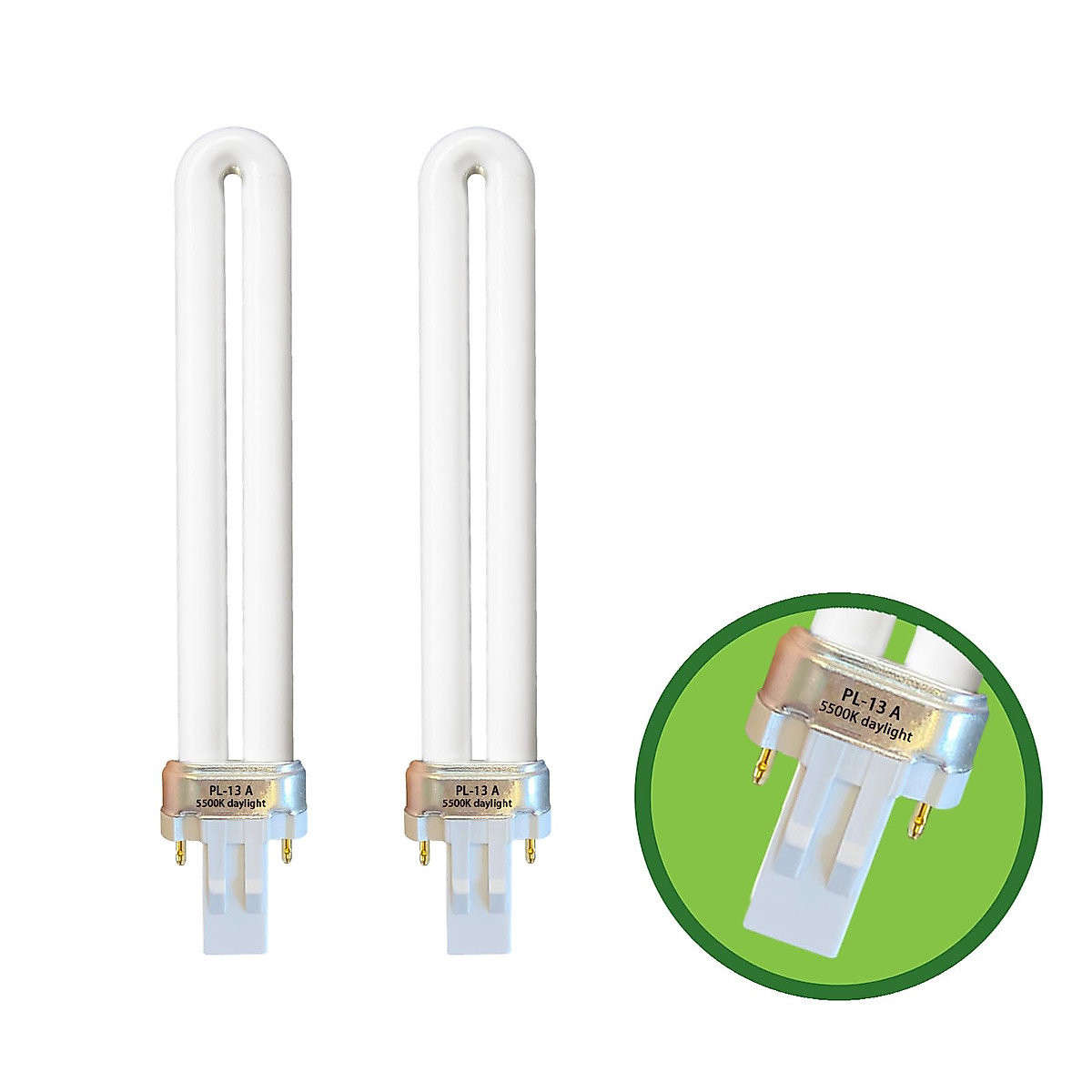 (2 Pack) PL13-A-FFP 13W Replacement Light Bulb with Magnetic Ballast,Replace for Ottlite Lamps Purchased Before 2008,13W Type A Light Bulb,5500K Bright Natural Daylight,GX23 Base