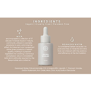 SJOLIE Sunless Spray Tan Additive - Golden Shimmer Drops | Adds Golden Glow to Spray Tan, Self Tanner, or Daily Moisturizer - 1oz