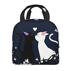 GOERTPO Cute Insulated Lunch Box Large Capacity Lunch Bag Reusable Bento Boxs Durable Portable Heat Cold Lunch Tote Bags