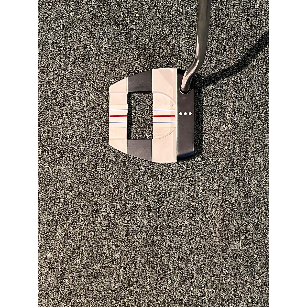 Sticker for golf putter, 3 lines alignment (triple track) (Red and Blue, 2 pack)