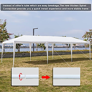 Party Tent 10x30 Heavy Duty Canopy Tent with Removable Sidewalls Outdoor Wedding Tent (7 Sides)