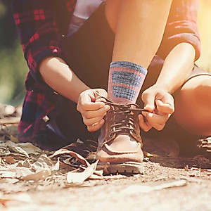 FEIDEER Women's Hiking Walking Socks, 3-Pack Outdoor Recreation Socks Wicking Cushion Crew Socks (3WS19103-M)