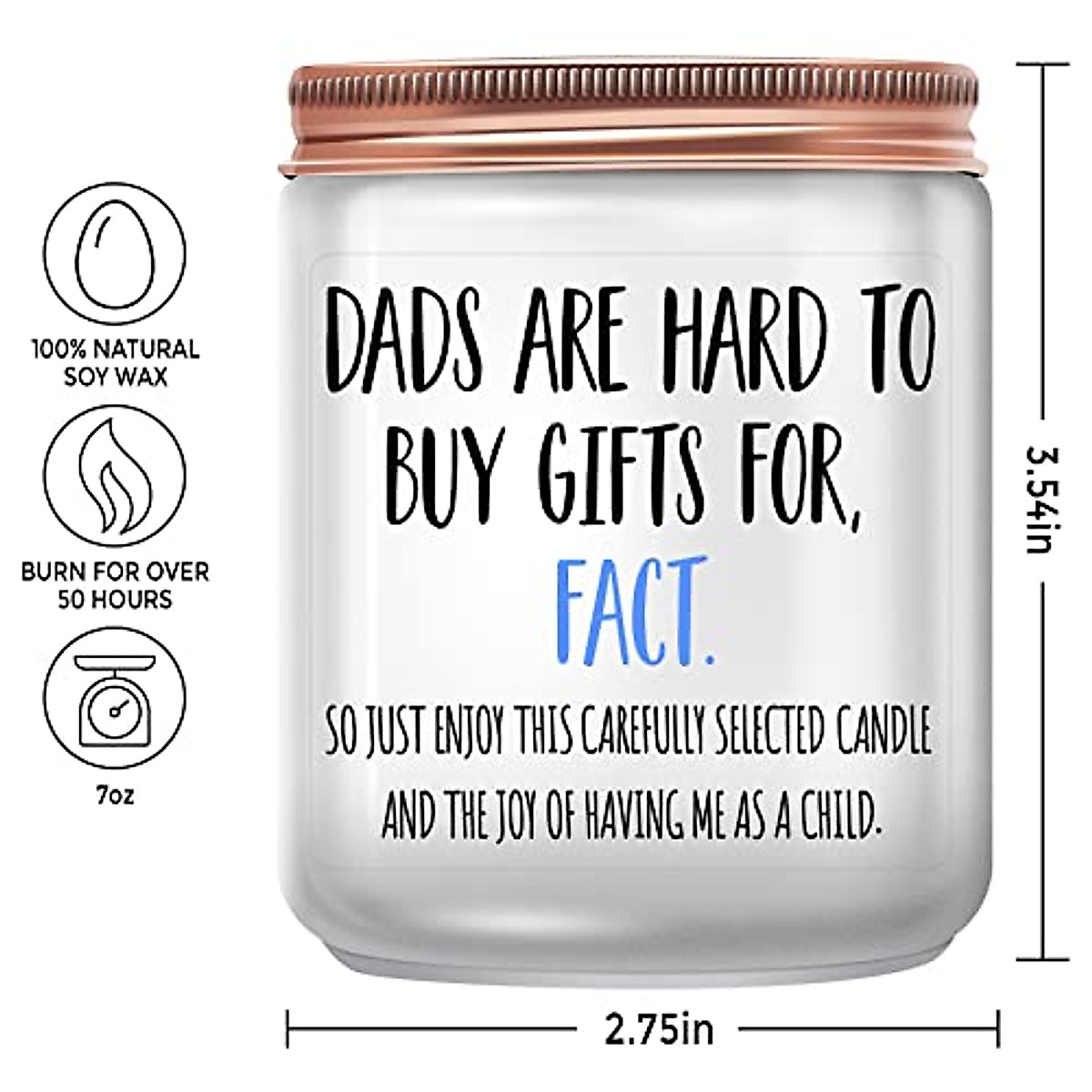 Birthday Gifts for Dad from Daughter, Son - Retirement Gifts for Dad, Christmas Gifts Who Have Everything for Dad, Husband, Men Best Father Day Gifts - Smoke Vanilla Scented Candles