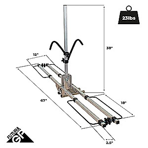 Futura GP 120 lbs Electric Bike RV Bike Rack for Travel Trailer Tongue A-Frame Bike Rack Bike Hitch Mount Rack (2-Inch Reicever)