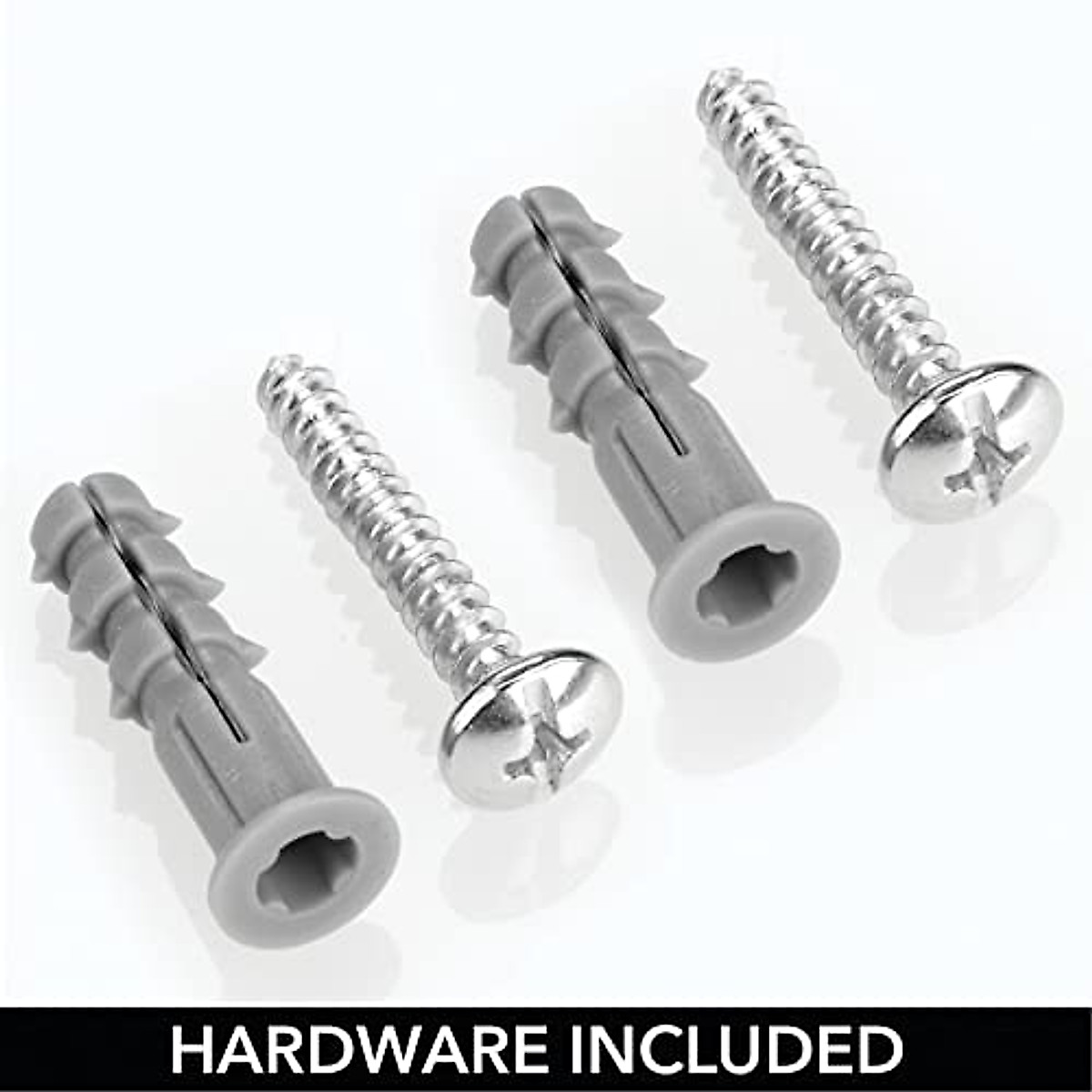 mDesign 4-Section Oval Bathroom Wall Mounted Hair Tool Storage Organizer - Metal Accessory Basket - Hanging Holder for Hair Dryer, Straightener, and Curling Iron - Carson Collection - Chrome