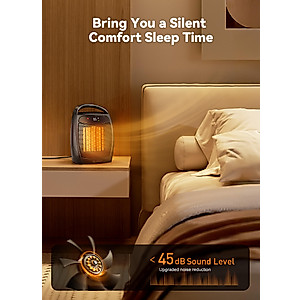 GiveBest Space Heater, 1500W Portable Electric Heaters for Indoor Use, Heater for Office with Remote Thermostat, ECO Mode, 12H Timer, Quiet Safe Small Heater for Bedroom Living Room