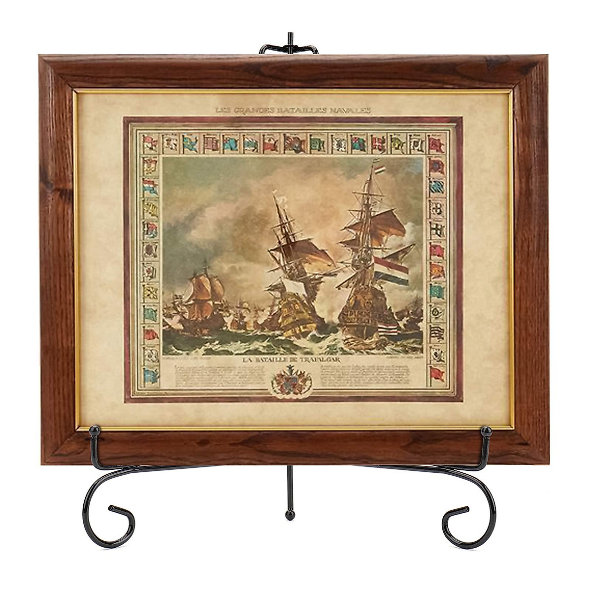 Jucoan 2 Pack 15 Inch Iron Display Stand, Large Black Easel Plate Holder Stand for Displaying Pictures Frame, Plates, Books Arts, Home Decor