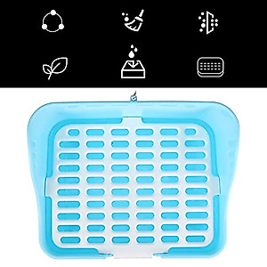 Ipetboom Box Animals Guinea Ferret/Silk Ferret Pig Pigs Corner Poop Pig/Hamster Bunny Tray Litter Cage Rabbit Pad for Animal Training Pet with Toilet Bedding Blue Golden Small Urinal