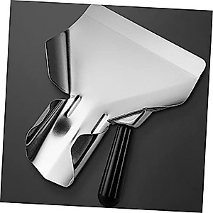 Zerodeko 3pcs Stainless Steel Chip Spatula Plastic Ice Scoop Spatula Metal Ice Scoop for Ice Bucket Stainless Steel French Fry Scoop French Fry Portion Scoop Plastic Fry Scoop Black Fries