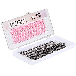Individual Lashes DIY Eyelash Extension,160 Pcs Cluster Lashes zanlufly Mix colored lash Extension,8-16MM Mix Soft Lightweight Cluster Lashes for Home use