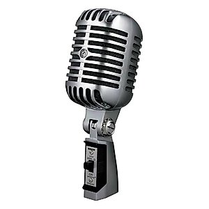 Shure 55SH Series II Iconic Microphone - Vintage Style, Rich Sound Quality, Rugged Construction, Shock-Mounted Noise Reduction for Vocals & Instruments-Perfect for Live Performances & Studio Recording
