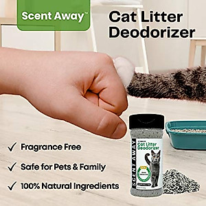SCENT AWAY Cat Litter Deodorizer Litter Box Odor Eliminator | Fragrance Free Cat Litter Deodorizer with Active Carbon | Eliminates Cat Odors and Smells to Keep Your Home Fresh and Clean (Pack of 1)