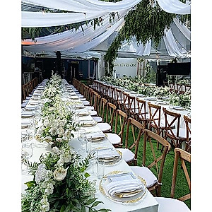 Heudumb Table Cloth 6 Packs White Tablecloths for Rectangle Tables 60x102 Inch Washable Wrinkle Free and Spillproof Polyester Tablecloth for Festival Camping Picnic Wedding Party Table Cover