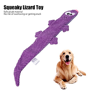 BORDSTRACT Interactive Squeaky Lizard Dog Toy, Engaging Chewable Fun for Dogs, Promotes Dental Health and Anxiety Relief(Purple)