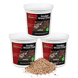 Camerons Smoking Chips- 1 Pint Kiln Dried, 100 Percent Natural Extra Fine Wood Smoker Sawdust Shavings (Apple, 3 Pack) (0.473176 L)