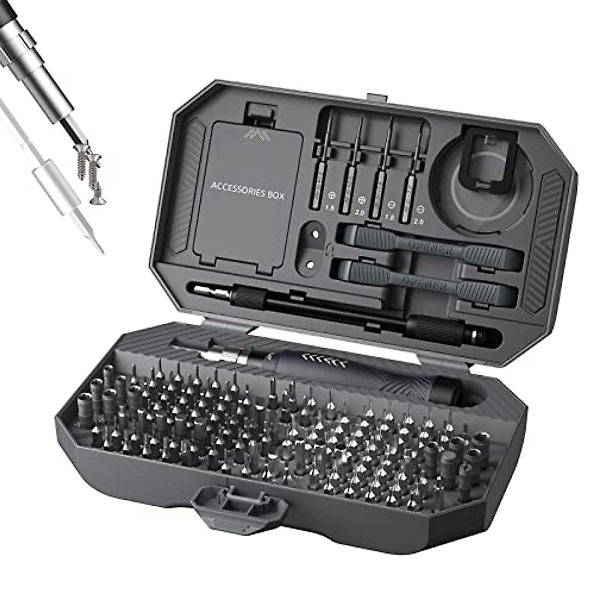 JAKEMY 164 in 1 Precision Screwdriver Set, Laptop Screwdriver Kit, Professional Computer Screwdriver Repair Kit with T5 Torx Screwdriver for MacBook, iPhone, Watch, Camera, Eyeglass, Xbox, DIY