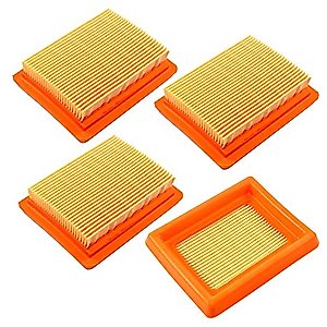 HQRP 4-Pack Filter Replacement for Stihl 4134 141 0300/4134-141-0300 Compatible with STIHL FS120 FS200 FS250 FS300 FS350 FS400 FS450 BT120 BT120C FR350 FR450 HT250 KM130 Trimmer Brushcutter
