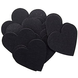 Playfully Ever After 3 Inch Black 22pc Stiff Felt Hearts