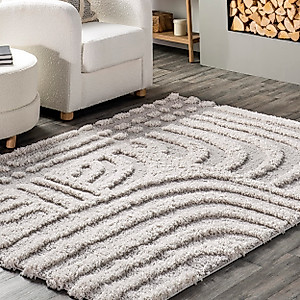 nuLOOM Maureen Modern Shag Area Rug, 8x10, Beige
