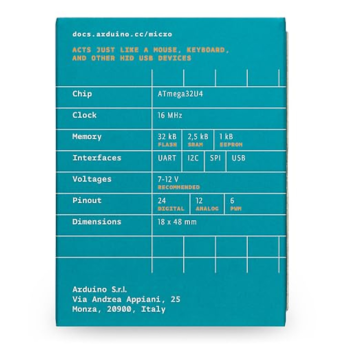 Arduino Micro with Headers [A000053]