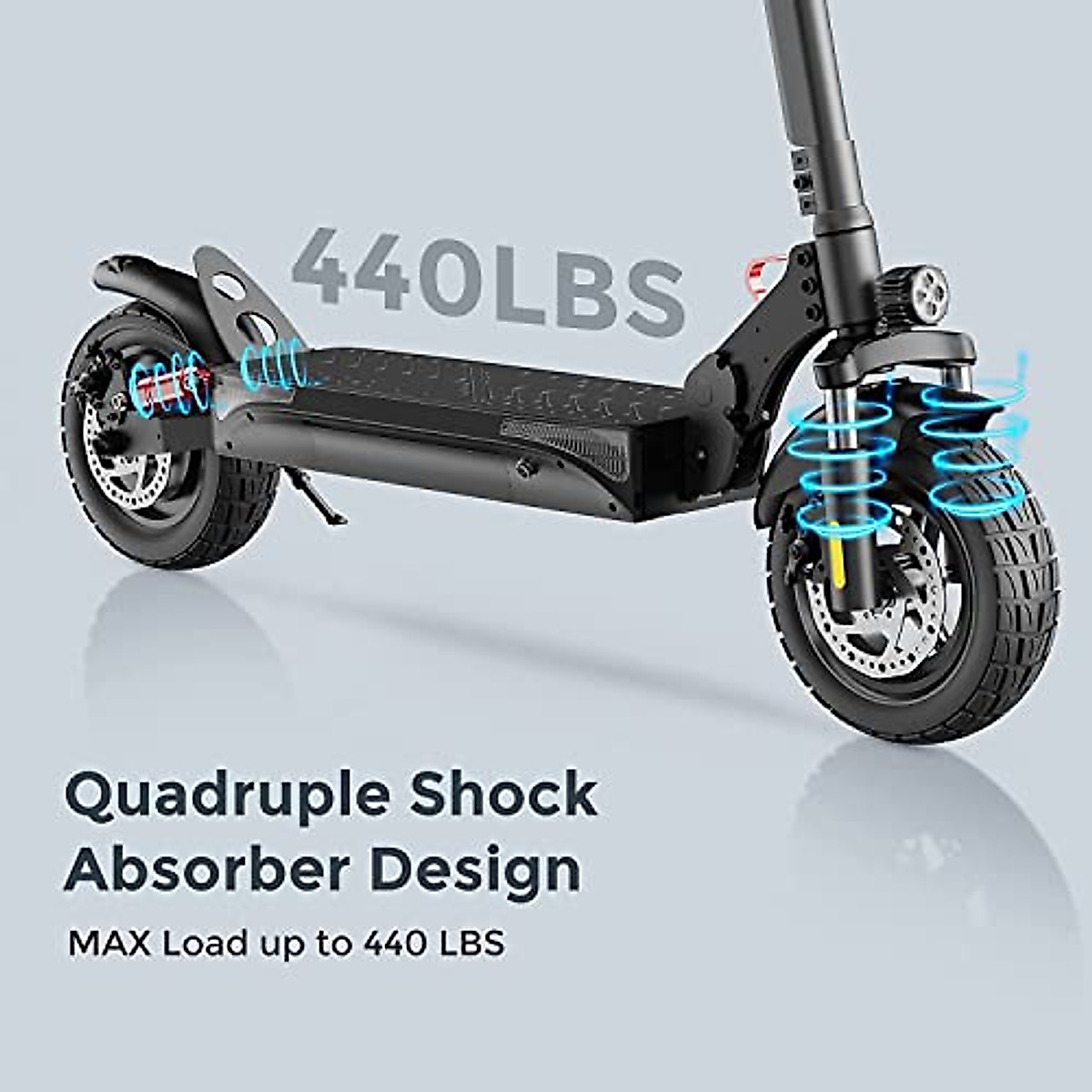 Circooter Mate Electric Scooter Adult with APP, 440LBS Max Load, 800W Motor, 28 Mph Top Speed, 25 Miles Max Range, 10 inches All Terrain Tires Off Road Scooter Electric with Storage Bag for Adult