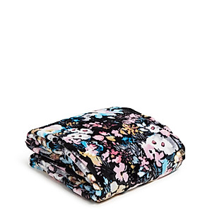 Vera Bradley Women's Fleece Plush Throw Blanket, Artist's Garden, 80 X 50