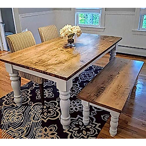 CAROLINA LEG CO. Chunky Pine Dining and Bench Combo - Farmhouse Legs - Set of 4 Dining and Bench Legs - Unfinished - Made in NC