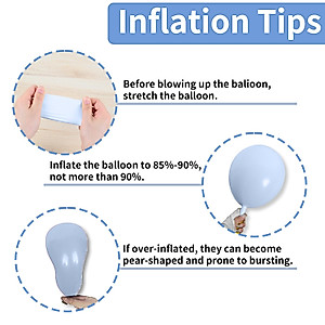 Blue White Balloon Arch Kit, 108 Pcs Blue Silver White Balloon Garland with 18/12/10/5 Inch Pastel Baby Blue White Silver Latex Balloons for Boys Baby Shower Birthday Wedding Graduation Decorations