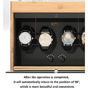 Watch Holder Watch Winder for 4 Automatic Watche Winder Watch Display Box Watch Case Watch Organizer (Color : Yellow) (Yellow)