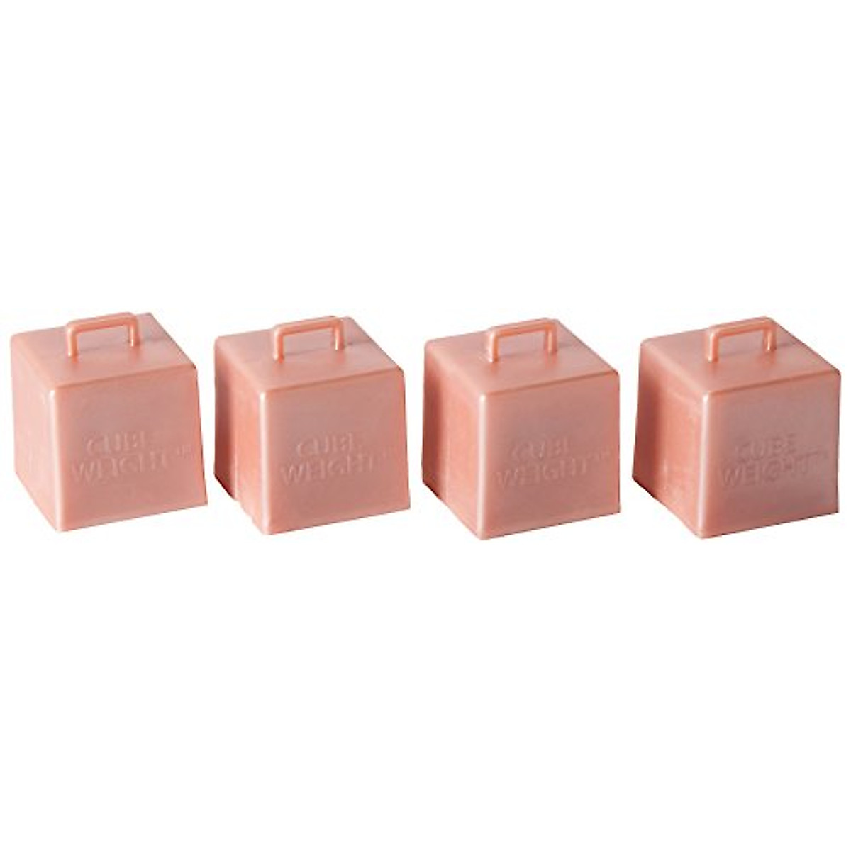 Creative Balloons™ Mfg. Inc. Cube Weight Balloon Weight, 65 Gram, Metallic Rose Gold, 10 Piece
