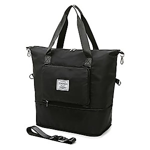 TOOSEA Large Capacity Expandable Travel Duffle Bag Dry Wet Separation for Women Carry On, Weekender Overnight Gym Tote Bag with Luggage Sleeve, Personal Item Bag