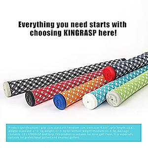 Be DeLighted Black Rubber Golf Grips 13 Pack /Undersize/Standard/Mid Golf Club Grips,All Weather Golf Grip Kit (Standard, Black)