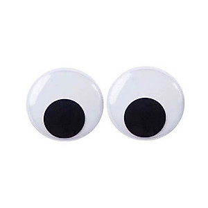 Giant Wiggle Eyes - Large Sticky Eyes for Party Decorations and DIY Craft Projects - Self Adhesive - Suitable for Refrigerator Doors, Lawns, Cars (50mm)
