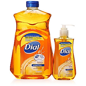Dial Gold Antibacterial Liquid Soap with Moisturizer, 7.5 Oz Pump Bottle + 52 Oz Refill