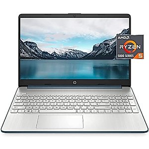 HP 15 Business Laptop Computer, AMD Ryzen 5 5500U, 15.6" FHD Display, Windows 11 Pro, 16GB RAM, 512GB SSD, SD Card Reader, Fast Charge, AC Smart pin, 32GB Durlyfish USB Card (Renewed)