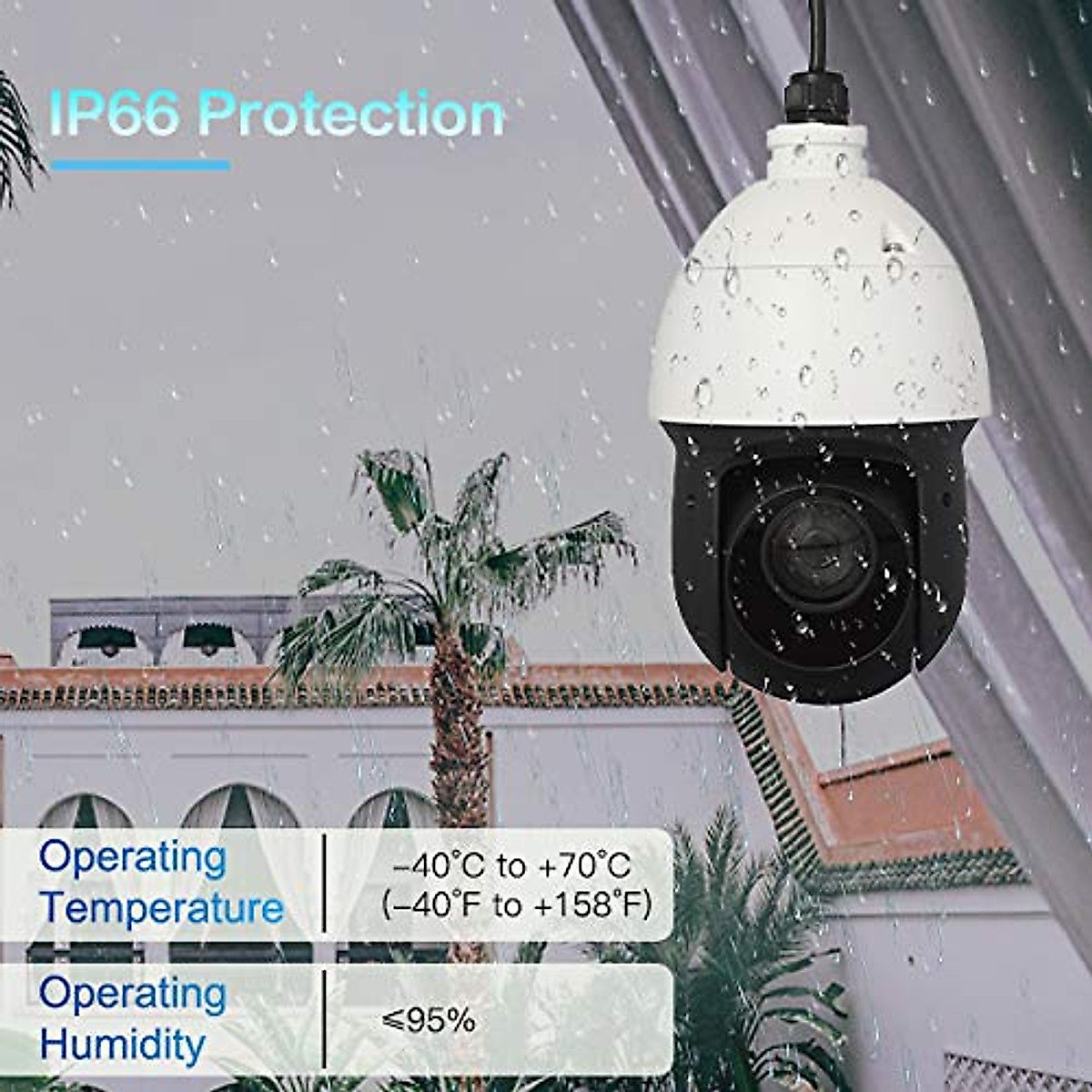 EmpireTech Outdoor 4MP 1/2.8" CMOS Starlight 25X Optical Zoom IR PTZ Smart AI IP Camera Support Auto-Tracking, PoE+,Perimeter Protection,Face Detection,Smart Capture PTZ Camera,PTZ494M-25X
