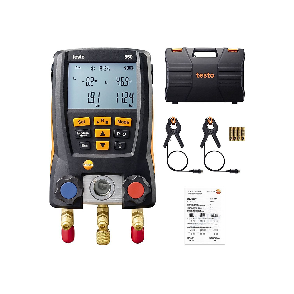 testo 550 I Digital Manifold Kit for air conditioning, refrigeration systems and heat pumps - with Bluetooth support