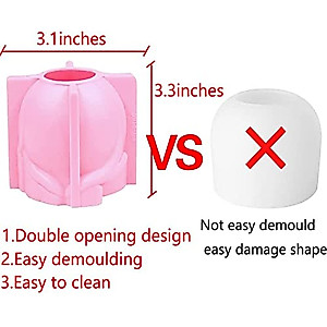 Gridspace Large 3D Rose Silicone Chocolate/ Candle/ Soap Mold for Making Rose Mousse Cake - Diameter-3.3"-Medium