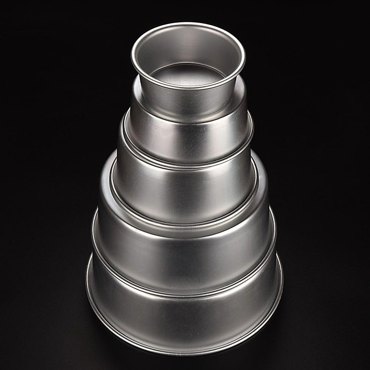 4/6/7/8/9/10/12 inch Round Cake Pans Aluminum Alloy Deep Cake Baking Pan Oven Baking Pans Cake Tin for Baking Layer Wedding Birthday Cake(4inch)