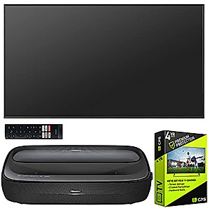 Hisense 100L9G 100" Laser TV TriChroma Projector Bundle with ALR Screen and CPS Enhanced Protection Pack